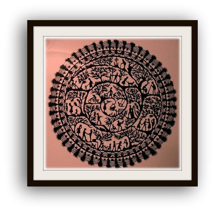 Handmade Papercut - In Black - Life Cirlcle on Luulla