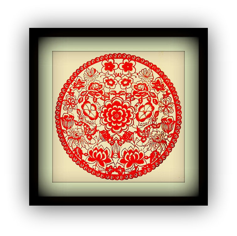 - Handmade Papercut - Flower And Butterfly on Luulla