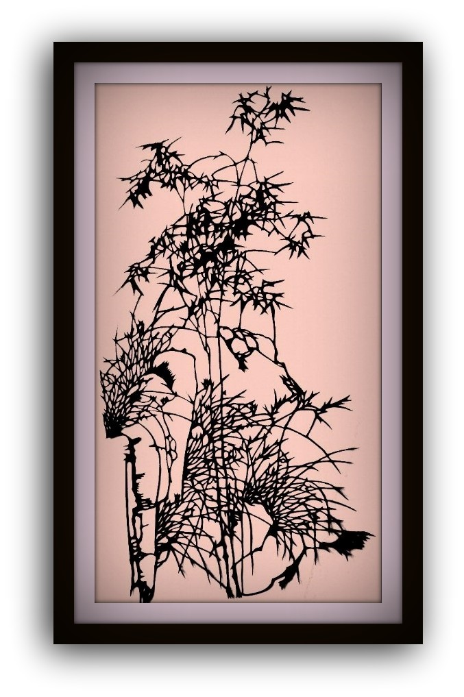 Handmade Papercutting Papercut Chinoiserie Art Work - Bamboo And Orchid ...