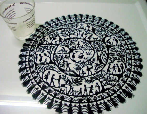 Handmade Papercut - In Black - Life Cirlcle on Luulla