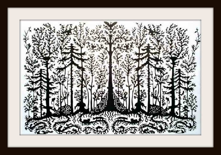 Handmade Paper Cut Out Work - Forest - Limited Edition on Luulla